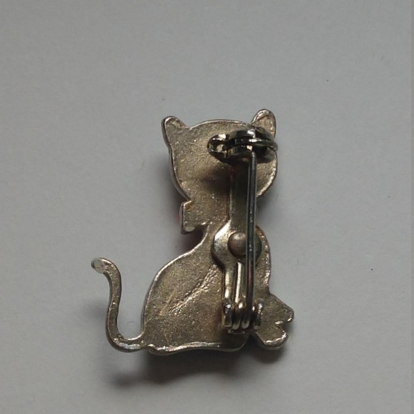 Jewelry | Vintage Tiny Hand Painted Blue Cat Pinvintage Pin | Poshmark
